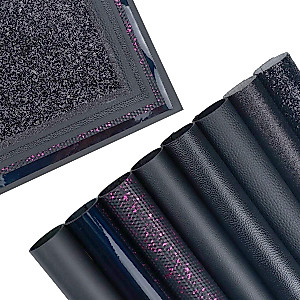 8 Pieces 8x12 Inch Pink Series Faux Leather Sheets Including 7 Kinds Leather Sheets for Leather Bows and Earrings Making