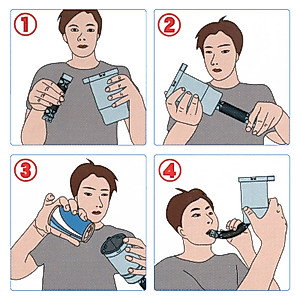 Jahy2Tech Portable Can Bottle Cooler with 2 Detachable Expandable Hose Bottle Opener Keychain Cleaning Brush for Party Bar Beer Funnel（Black)