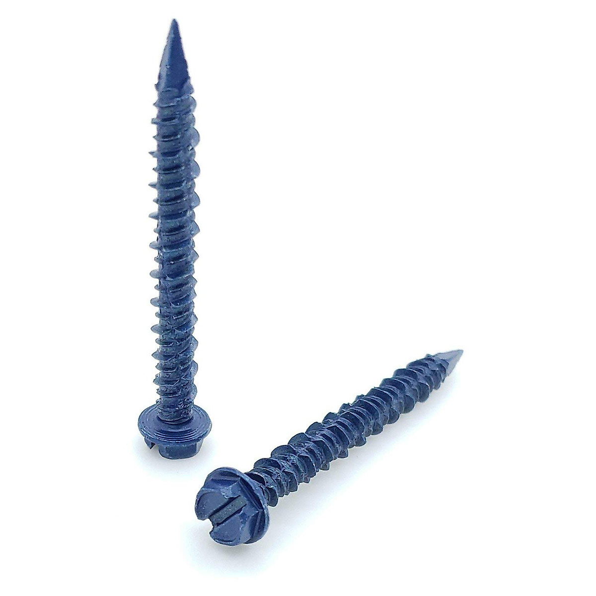 SNUG Fasteners (SNG487) 100 Qty 3/16" x 1-3/4" Hex Head Diamond Tip Concrete Screws to Anchor Masonry, Block & Brick
