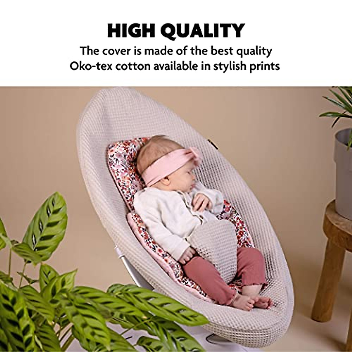 Ukje | Insert and Cover for 4moms mamaRoo 4 Baby Swing & rockaRoo | Reversible Design | Handmade in Europe | Compatible with mamaRoo Newborn Insert, 4moms mamaRoo Infant Insert