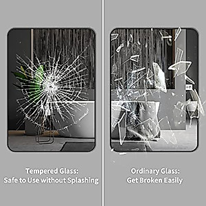 Amorho Black Frame Mirror for Wall, 22x 30 Rounded Corner Rectangle Mirror, Matte Black Bathroom Mirror, Metal Vanity Mirror, Tempered Glass Shatter-Proof Mirror (Horizontal/Vertical)