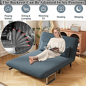 Gagawin Foldable Sleeper Sofa Bed, 3 in 1 Convertible Sofa Bed with 6-Position Adjustable Backrest, Multi-Functional Velvet Tri-Fold Sofa Bed Couch for Home Office, Twin Size, Gray