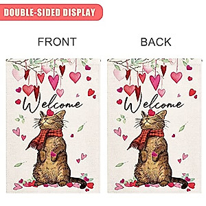 Valentine Day Garden Flag Outdoor Decorations for Seasonal Home Yard Spring…