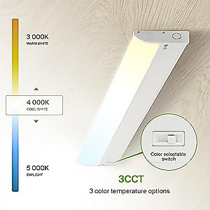 ASD LED Under Cabinet Lighting, 32 inch 16W 1057 LM, Dimmable Hardwired Under Cabinet Lights for Kitchen, 3000K Soft/4000K Cool/5000K Daylight, Under Counter Light Fixtures, ETL Energy Star, White