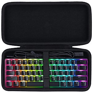 Co2CREA Hard Travel Case Replacement for Razer Huntsman Mini / Snpurdiri / MageGee Gaming Keyboard (Black)