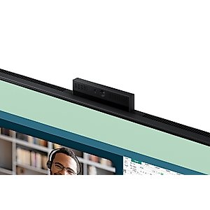 SAMSUNG S40VA Series 24-Inch Computer Monitor, HDMI Monitor, 75Hz Monitor, IPS Monitor, Built-in Webcam, Built-in Speaker & Mic, FreeSync Premium (LS24A400VENXZA) (Renewed)