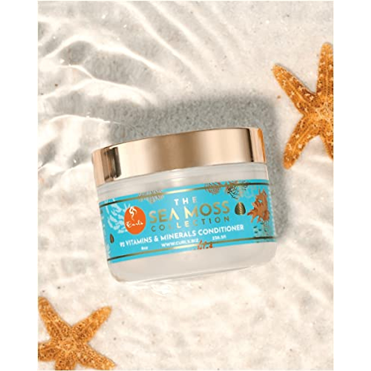 CURLS Sea Moss 92 Vitamins & Minerals Conditioner - Promotes Healthy Hair Growth - Maximum Hydration - Encourages Production of Sebum - For All Curl Types 8oz