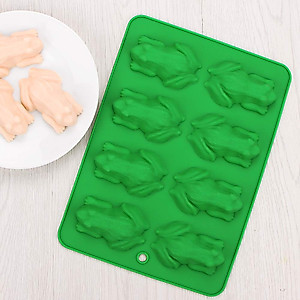 Webake Chocolate Molds Frog Candy Mold 2 Pack Silicone Molds For Jello, Keto Fat Bombs, Crayons, Gelatin, Cake Decoration, Soap, Resin(Green)