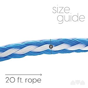 Milliard Preassembled Pool Rope -Adjustable Length- 16-20ft Floating Cordon Pool Safety Divider with Floats, Hooks and FID