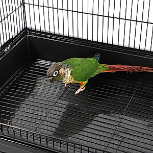 Yaheetech 59-Inch Rolling Standing Medium Dome Open Top Bird Cage for Parrots Cockatiels Sun Conures Parakeets Lovebirds Budgies Finches Canary Pet Bird Cage with Removable Stand