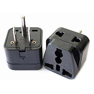 ANRANK U-U73590AK Universal EU UK AU to US USA Canada AC Travel Power Plug Adapter Converter Black