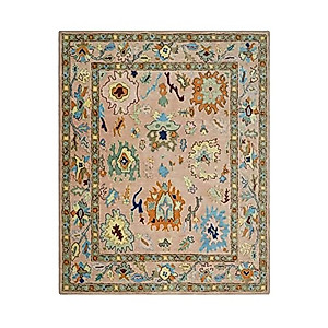 21St Century Contemporary Oushak Colorful Wool Area Rug for Home and Office Unique Decorative Designer Item by Home & Weave (9x12 Feet)