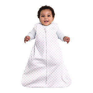 HALO Sleepsack Gift Set Bundle - Micro Fleece Swaddle Wearable Blanket, Cream, Small - Organic Cotton Swaddle & Wearable Blanket 2-Piece Gift Set Box, Strawberry, Small/Medium