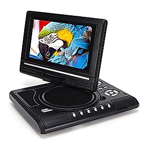 6.8inch/8.5inch Portable DVD Player with Large HD LCD Screen, 270° Swivel Mobile DVD Player with Remote Control and Gamepad, support Analog TV function, PAL, NTSC, games and FM radio(6.8")