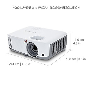 ViewSonic PG707W 4000 Lumens WXGA Networkable DLP Projector with HDMI 1.3x Optical Zoom and Low Input Lag for Home and Corporate Settings