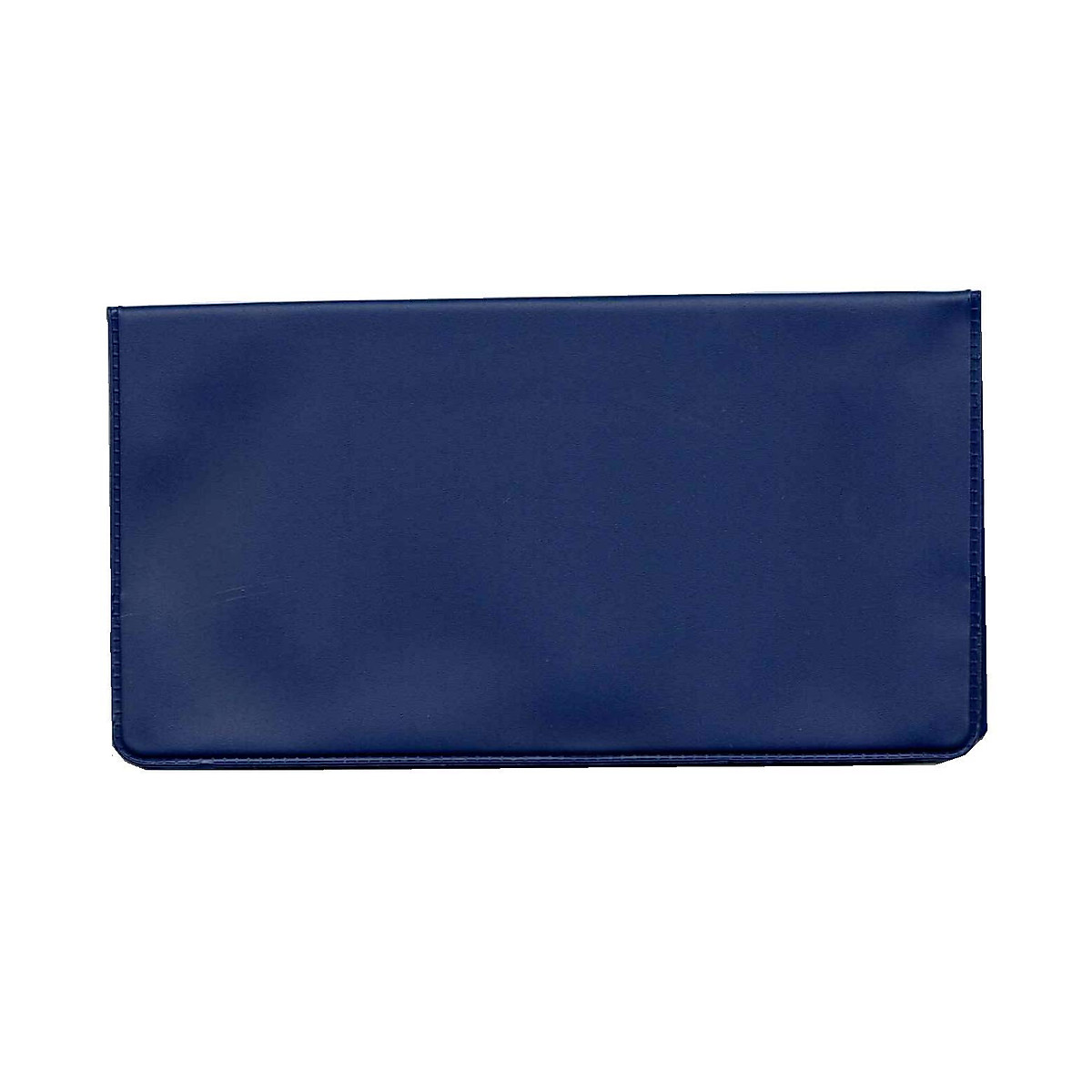 Easy Read Register Vinyl Checkbook Cover for Top Tear Personal Checks (Monaco Blue)