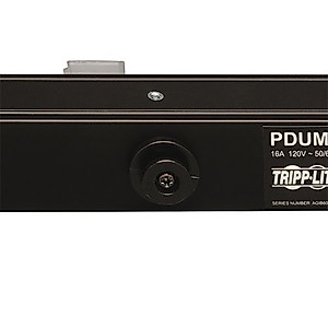 Tripp Lite Metered PDU, 20A, 14 Outlets (5-15/20R), 120V, L5-20P/5-20P Adapter, 0U Vertical Rack-Mount Power, 36 in. (PDUMV20-36),Black