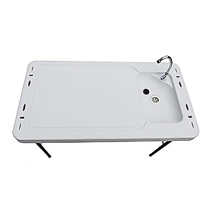 Old Cedar Outfitters Fish and Game Cleaning Table with Sink and Folding Legs