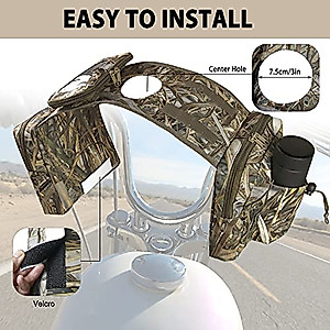 MYDAYS ATV Saddle Bag,Cargo Tank Phone Bag Storage Luggage for ATV UTV Snowmobile Motorcycle (Camo1)