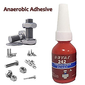 1pc 10g 242 Thread Seal Lock Glue Screw Blue Anaerobic Adhesive, Strength Anaerobic Oil Tolerant Threadlocker, for Bonding Various Metal Screws