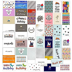 48-Pack Assorted All Occasion Greeting Cards with Envelopes, Box Set for Birthday, Thank You, Wedding, Graduation, Congrats, Blank Inside, 48 Assorted Designs (4x6 in)