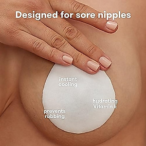 Frida Mom Cooling Hydrogel Nipple Pads - Soothing Nursing Pads, Made for Sore Nipples, Breastfeeding Essentials for Mom, 8 Count