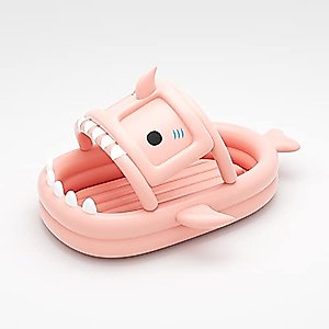 YardOcean Inflatable Swimming Pool, Kiddie Pool, Full-Sized Family Lounge Pool for Kiddie, Kids, Adults, Toddlers, Infant for Ages 1+, Outdoor, Garden, Backyard (Small（86X65in）, Pink)