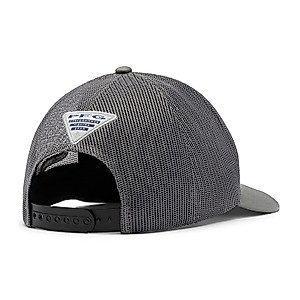 Columbia Unisex PFG Mesh Snap Back Ball Cap, Titanium/Black/Hook, One Size