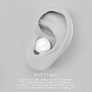 SZHTFX Invisible Earbuds Sleep Bluetooth Earbuds Mini Tiny Discreet Hidden Headphones for Work, Small Ear Canals - Single Earbud with Charging Case