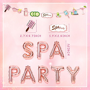 LaVenty 2 PCS Spa Party Balloons Spa Party Decoration Nail Polish Banner Spa Party Banner Spa Theme Birthday Party Salon Party Decoration Makeup Party Decoration