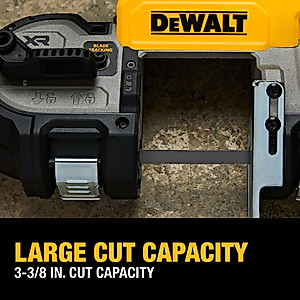 DEWALT 20V MAX XR Bandsaw, Brushless Motor, Portable and Cordless, 3-3/8 Inch Cut Capacity, Bare Tool Only (DCS378B)