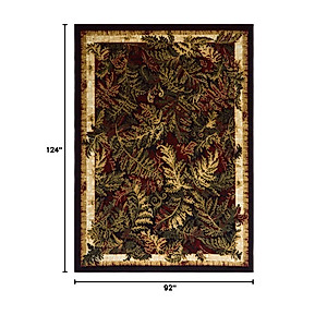 Home Dynamix Optimum Kawan Area Rug 7'8" x10'4" Traditional Area Rug, Black/Burgundy/Ivory