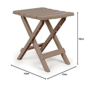 Camco 21045 Small Quick-Folding Adirondack Table, Plastic, Taupe