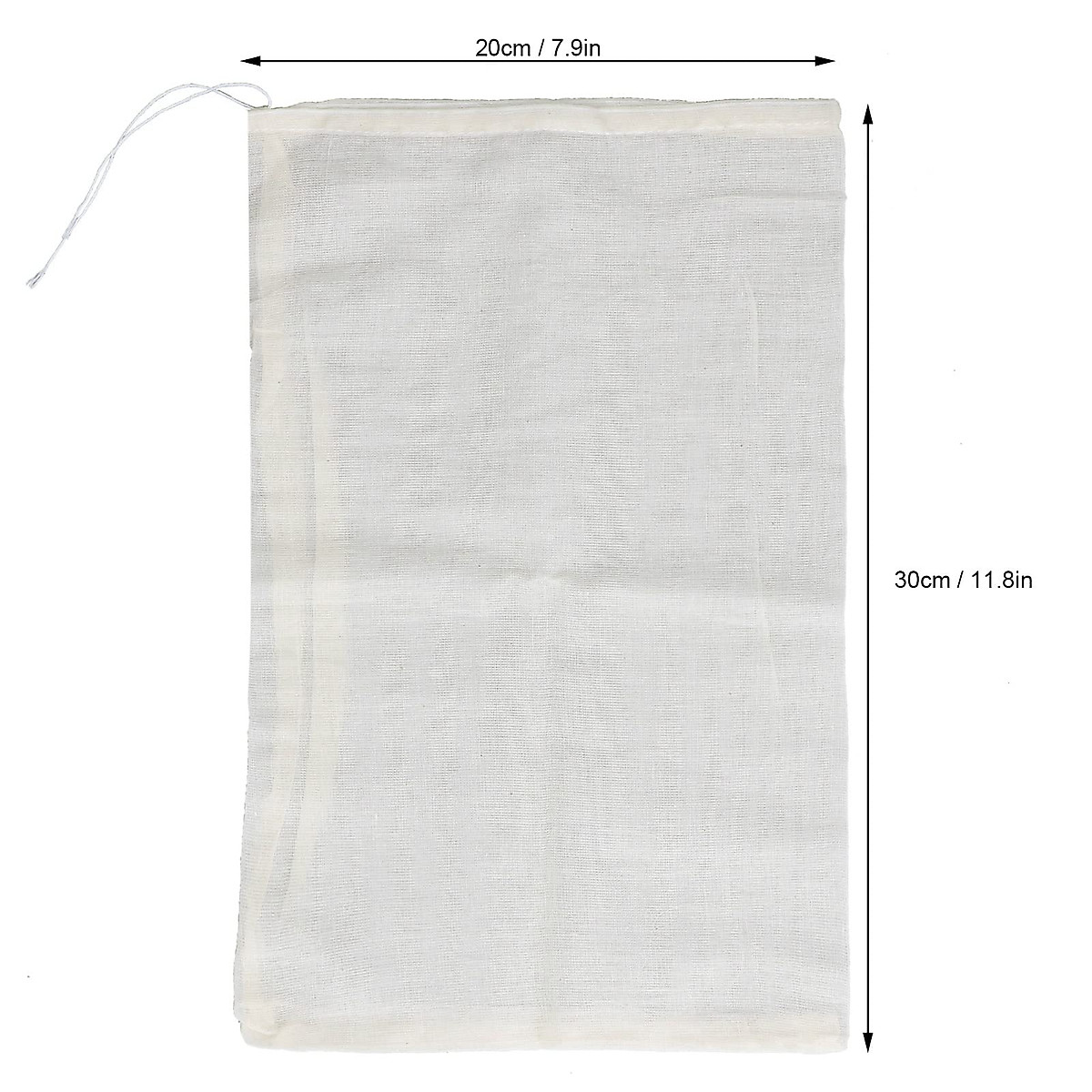 FIYO Cheese Cloths,50PCS 7.9 x 11.8 Inch Cotton Drawstring Bag Reusable Muslin Bag Cotton Bags with Drawstring Spices Sachet Bag for Household