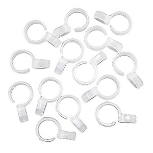 Shikuer Wind Proof Hanger Hook, Anti Slip Clothes Hangers from Drying Rack, Clear Plastic Hook for 1 inch Diameter Rod, Clothes Drying Rack Organizer 10 PCS Laundry Hook Clips Windproof Hanger Buckle