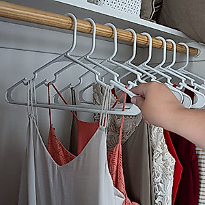 Wisconic Kids Hangers - Pack of 60 - Small Clothing Hanger with Slotted Notches - For Clothes Organization & Storage - Durable & Strong - Made in the USA - Plain