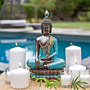 25DOL Buddha Statues for Home. 12.5" Buddha Statue (The Moment of Enlightenment). Collectibles and Figurines, Meditation Decor, Spiritual Living Room Decor, Yoga Zen Decor, Hindu and East Asian Décor