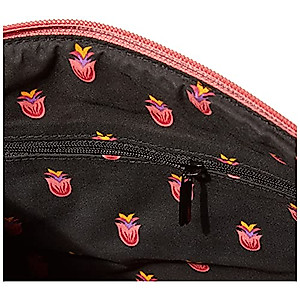 Vera Bradley Women's Cotton on the Go Crossbody Purse, Rosa Floral - Recycled Cotton, One Size