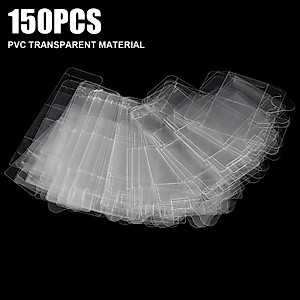 HOZEON 150 PCS Clear Favor Boxes 2 x 2 x 2 inches, Clear Plastic Gift Boxes, Transparent Gift Box for Candy, Cookies, gift, Wedding, Birthday Party, Cupcakes, Thanksgiving, Christmas