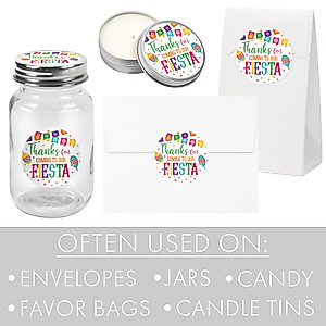 Taco 'Bout a Baby Thanks for Coming to Our Fiesta Stickers - 40 Labels