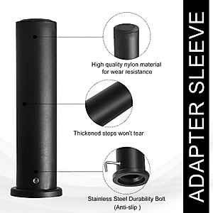 Olympic Adapter Sleeve (2 PCS), Converts 1" Standard Weight Plate Posts to 2" Olympic Weight Plate Posts, Suitable for 1" Standard Barbell Bars, Heavy Duty Nylon and Removable end Cap (2 Pcs)