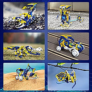 STEM Solar Project Toys 11-in-1, 231 Pieces Solar and Cell Powered 2 in 1, Educational DIY Assembly Kit Science Building Set Gifts for Kids Aged 8+