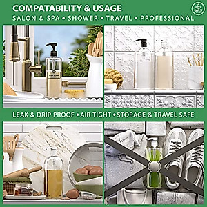 Bar5F Universal Pumps for Shampoo Conditioner Lotion Body Wash, Fits 1" Inch Bottle Necks, 1 Liter 33.8-Ounce Bottles, Black and White 2-Pack