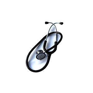 eSteth Classic Stethoscope - Sensitive Chest Piece for Monitoring Amplified Heart & Lung Sounds - Lightweight Design, Flexible Stethoscope Tubing - Extra Ear Tips & Non-Chill Ring - 32" Long, Black
