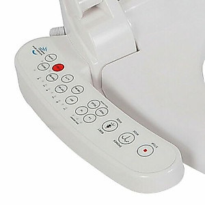 LyeXD Bidet Toilet Seat, Electric Heated Toilet Seat with 2 Nozzle & Air Dryer & Heated Seat, Smart Bidet Warmer, Adjustable Temperature, Automatic Cleaning, Vibrating Flush, Easy-Install