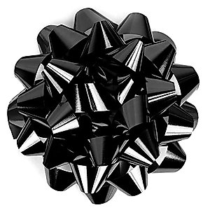 MAYPLUSS 8" Gift Bow, 1 Bows, Black, Perfect for Birthday, Christmas, Holiday, Party Favors Decorations