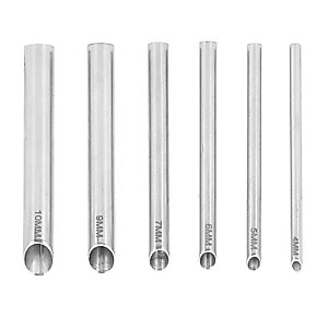 6pcs Body Jewelry Piercing Receiver 4mm 5mm 6mm 7mm 9mm 10mm, Stainless Steel Piercing Receiving Tubes