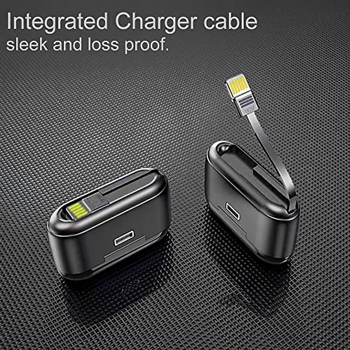 Acuvar Fully Wireless Bluetooth 5.1 Rechargeable IPX4 Waterproof Earbud Headphones with Microphone, 3500mAh USB Smart Dock Charging Case Powerful Surround Stereo Bass and Passive Noise Cancelling