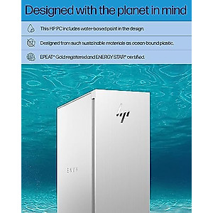 HP 2022 Envy Gaming Desktop, Intel Core i9-12900 Processor, 32GB DDR4 RAM, 1TB PCIe SSD + 1TB HDD, NVIDIA GeForce RTX 3070 8G DDR6, Win 11 Pro, White, 32GB USB Business Card