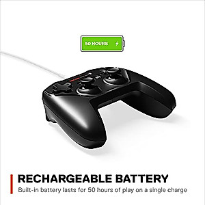 SteelSeries Nimbus+ Bluetooth Mobile Gaming Controller with iPhone Mount + Up to 4 Free Months of Apple Arcade, 50+ Hour Battery Life, Apple Licensed, Made for iOS, iPadOS, tvOS, Black